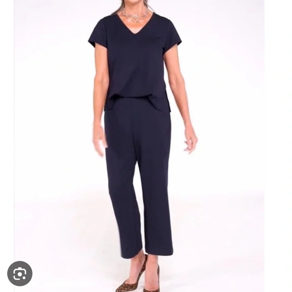 CAbi | Pants & Jumpsuits | Cabi Genius Jumpsuit In Navy Blue Sz M U ...